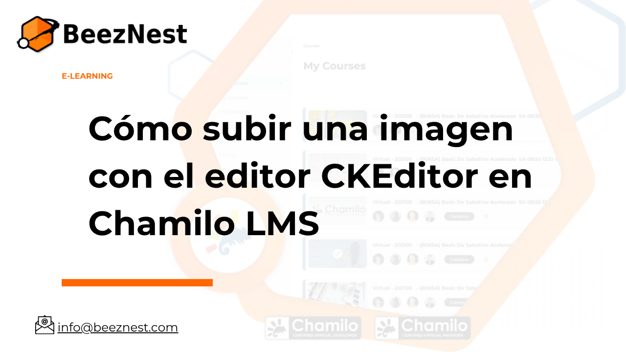 Cómo subir una imagen con el editor CKEditor en Chamilo LMS | BeezNest